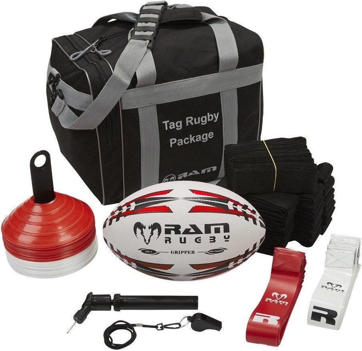 Tag rugby bundel - Complete set - Inclusief tas - Maat 3 | bol.com