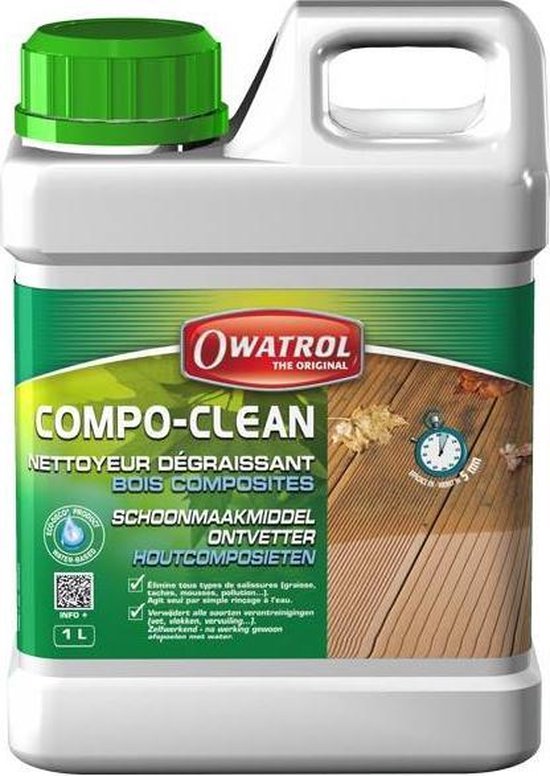 Compo-Clean - Speciale ontvetterreiniger voor composiethout - Owatrol - 1 L | bol