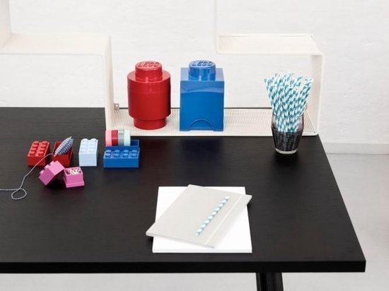 Set van 4 - Opbergbox Mini 8, Blauw - LEGO | bol.com