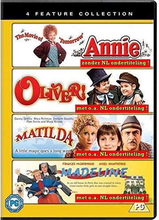 Annie / Oliver / Matilda / Madeline [DVD] (Dvd) | Dvd's | bol