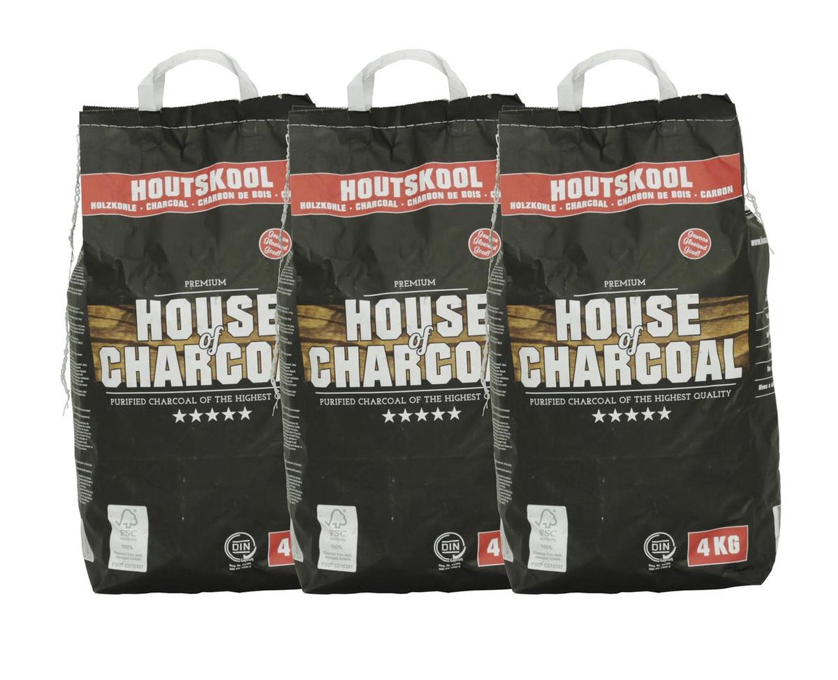 House of Charcoal Premium Houtskool - 4 kg - FSC | bol.com