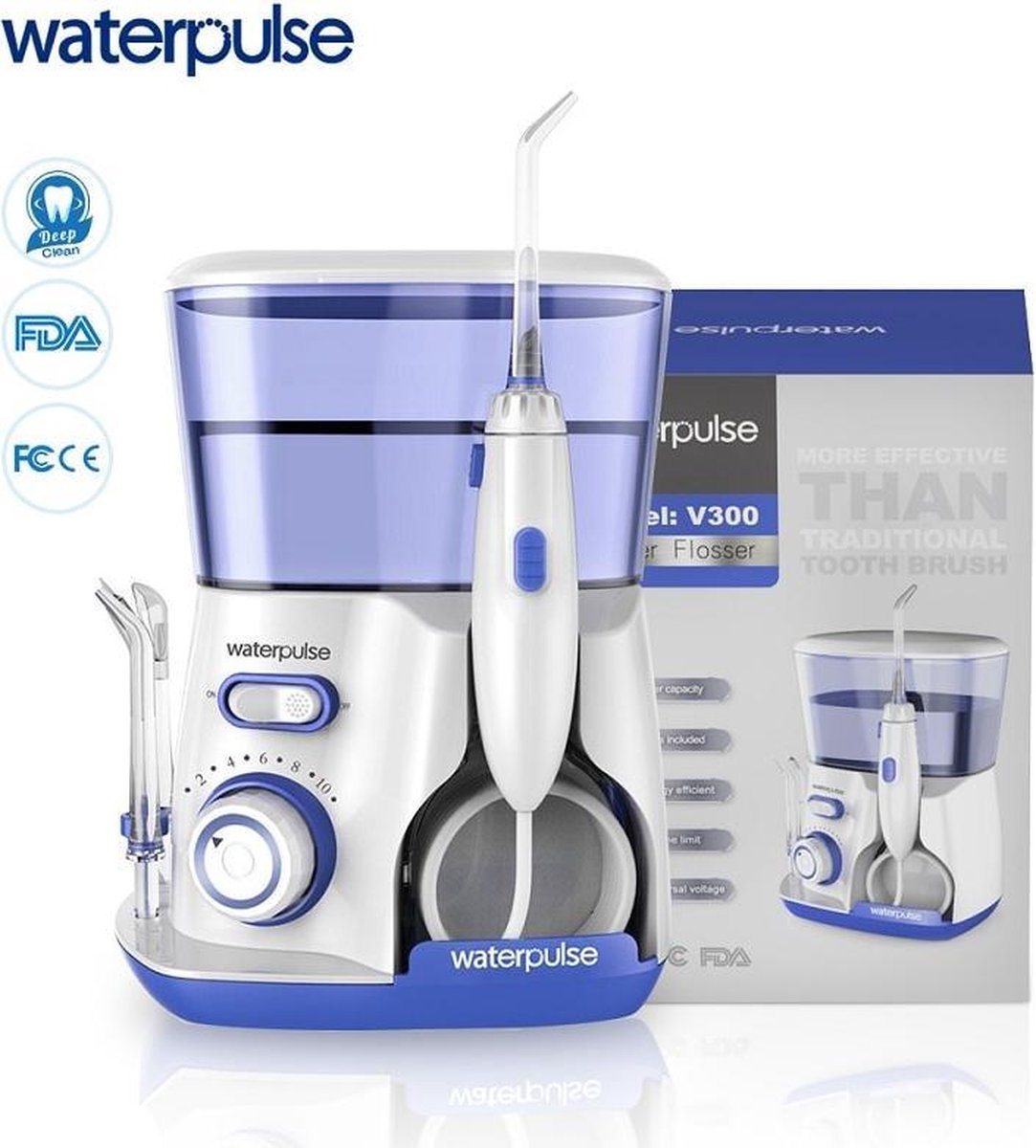 WaterPulse Electrische Waterflosser V300 2020 Model | Airflos | 800 ML ...