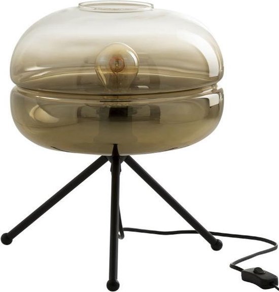 J-line tafellamp lamp van rookglas - driepoot | bol