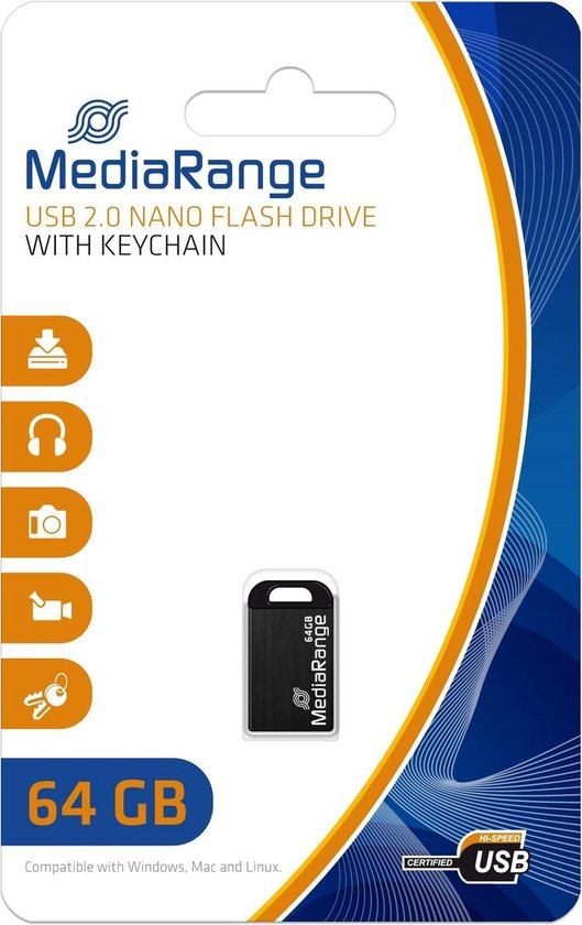 MediaRange Nano - USB-stick - 64 GB | bol