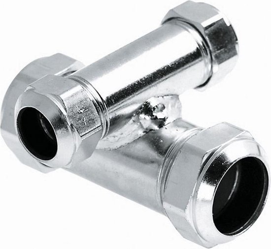 Bonfix Staalverzinkte knelfitting - Passeerkruisstuk 120 - 4 x knel - 15mm x 15mm x... | bol