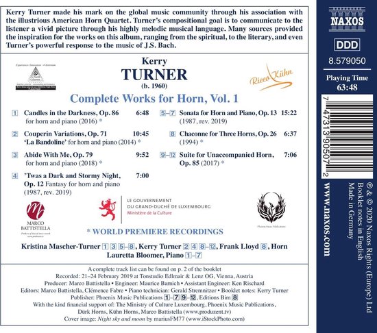 Kerry Turner - Kristina Mascher-Turner - Frank Llo - Complete Works For ...