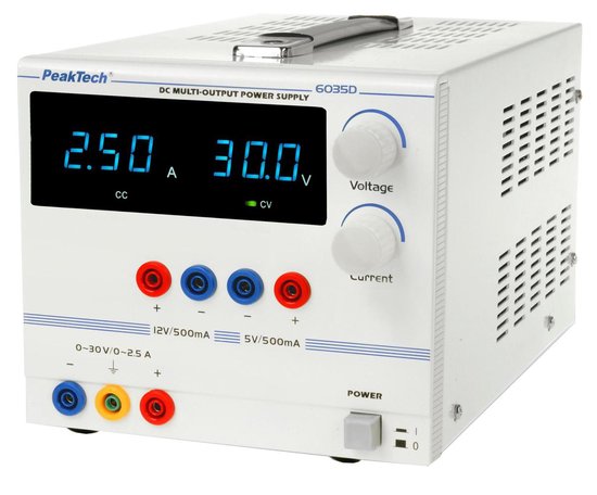 Peaktech 6035D - laboratoriumvoeding - 0 tot 30 V - 0 tot 2,5 A DC - 5/ ...