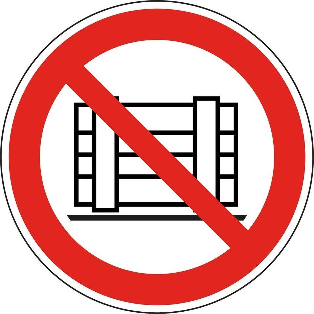 Niet neerzetten sticker - ISO 7010 - P023 100 mm | bol.com