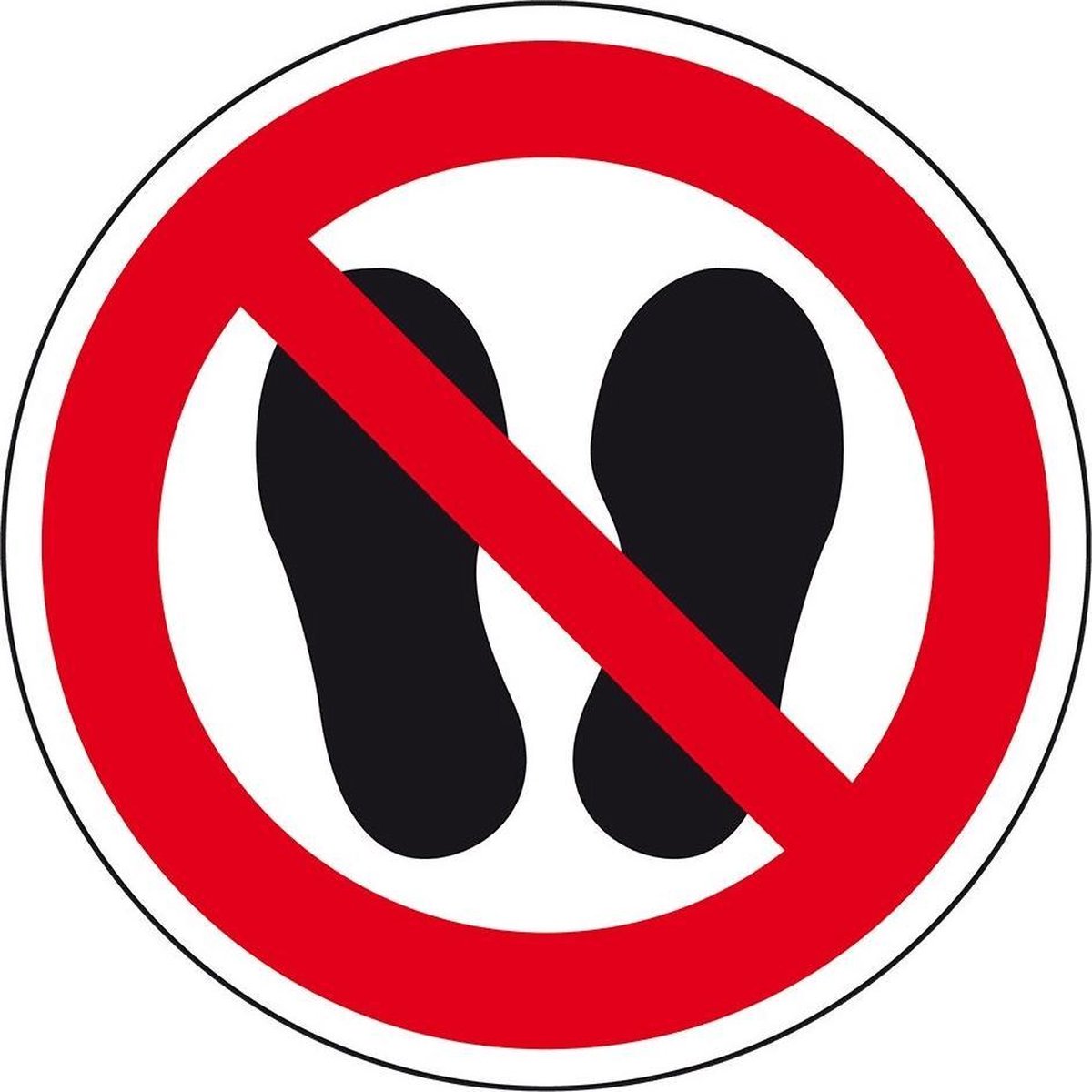 Verboden te betreden sticker - ISO 7010 - P024 100 mm | bol.com