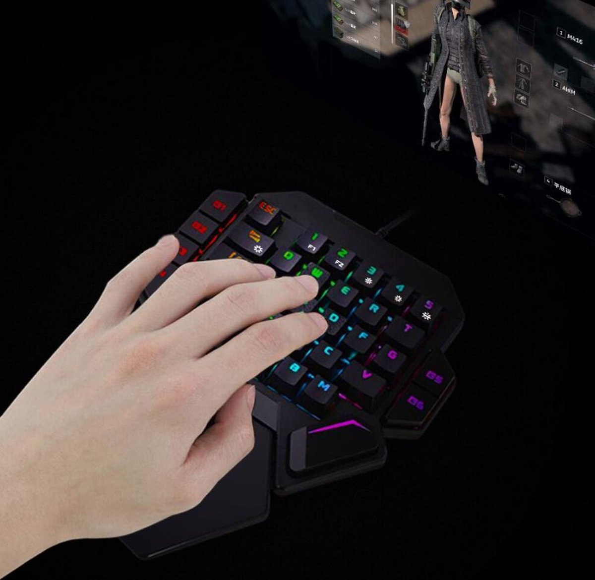 Mini RGB Gaming Toetsenbord - RGB Backlight - Mini Gaming Keypad - Plug ...
