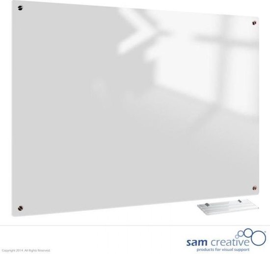 Whiteboard Glas Solid Clear White 100x100 cm | sam creative whiteboard ...