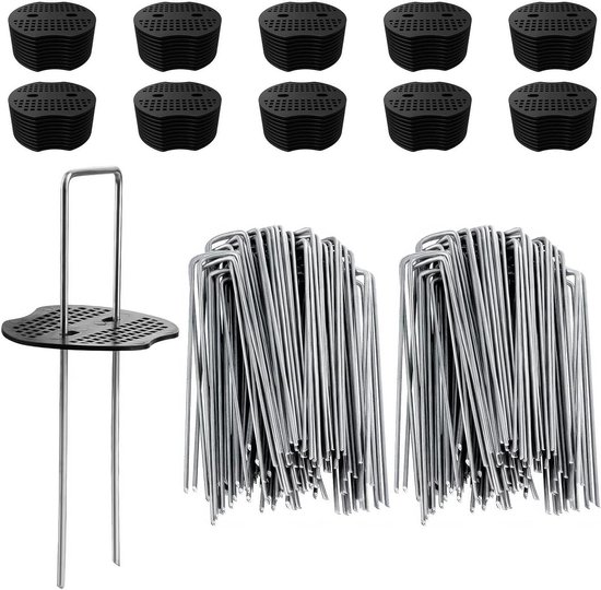 Ground Anchors 100 + Washer Rust-Proof Clips Made of Galvanised Steel ...