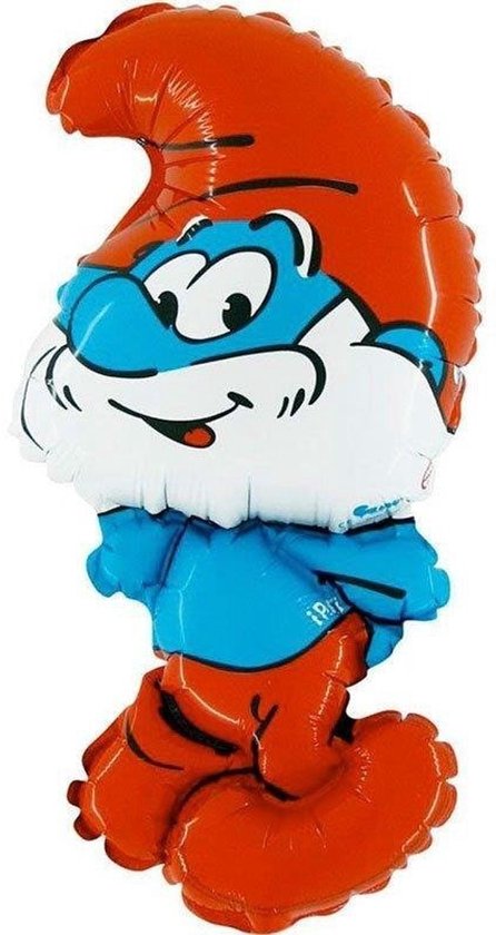 Balloon Foil - Grote Smurf, - Papa Smurf, 100 cm Grabo Grand Schtroumpf ...