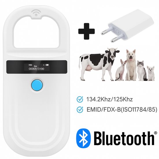 Premium RFID Chipreader met Bluetooth – Huisdieren Chiplezer – USB ...