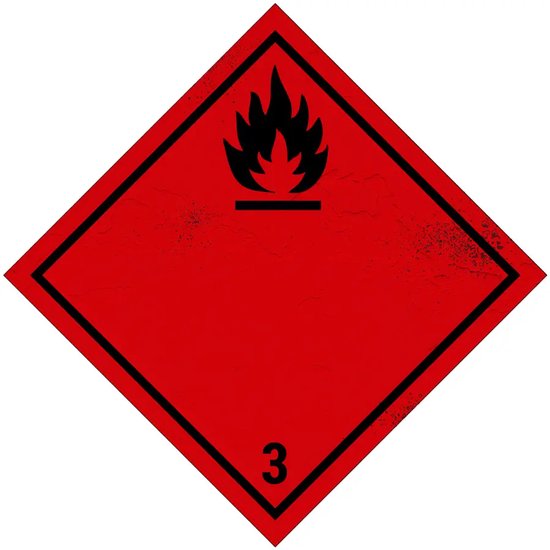 ADR klasse 3 brandbare vloeistoffen bord - Sign Again - 30 x 30 cm | bol