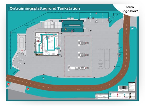Ontruimingsplattegrond Tankstation - Norm NEN-EN-ISO 7010 | Games | bol