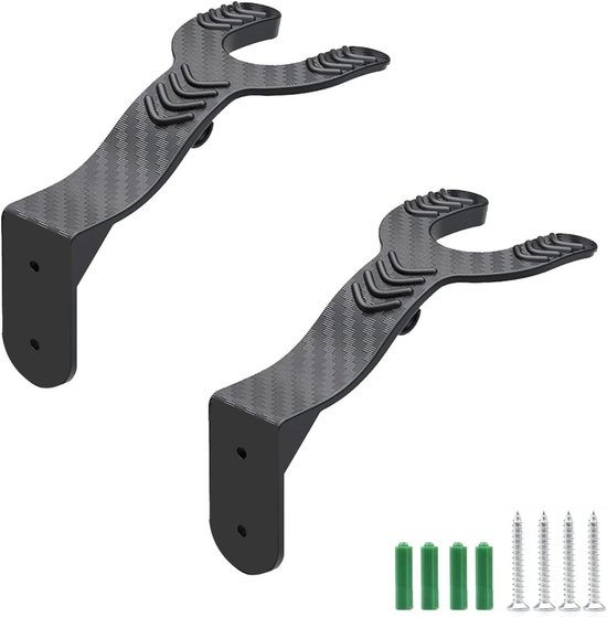 Allecto Plus - Muur Motorhelmhouders (2 Stuks) met Haak en Schroeven ...