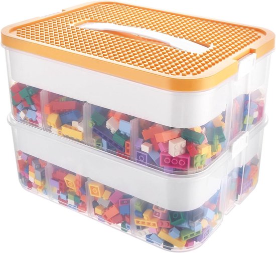 Allecto Plus - Opbergdozen voor bouwstenen - Duplo speelgoedkist ...