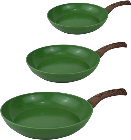 Cook & Pan - Go Green Koekenpannenset 3-Delig - Inductie Pannen- PFAS ...