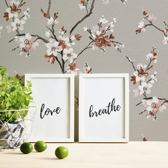 JAPANSE KERSENBLOESEM "SAKURA" BEHANG | Aziatisch - grijs bruin roze ...