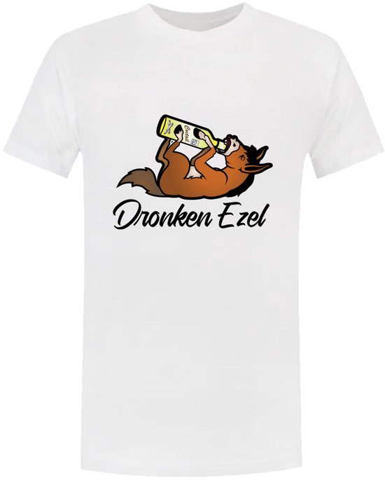 Dronken Ezel Heren T-shirt - drank - alcohol - festival - bier - feest ...
