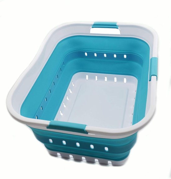 Opvouwbare Plastic Wasmand - Ruimtebesparend en Draagbaar - 1 stuk ...
