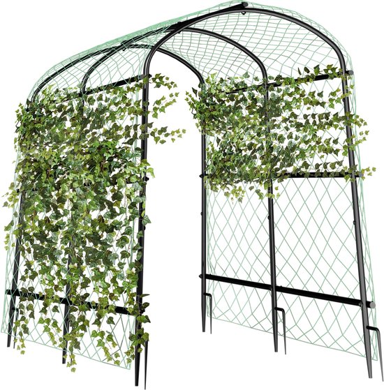 unho Grote tuinboog trellis voor klimplanten - Outdoor metalen plant ...