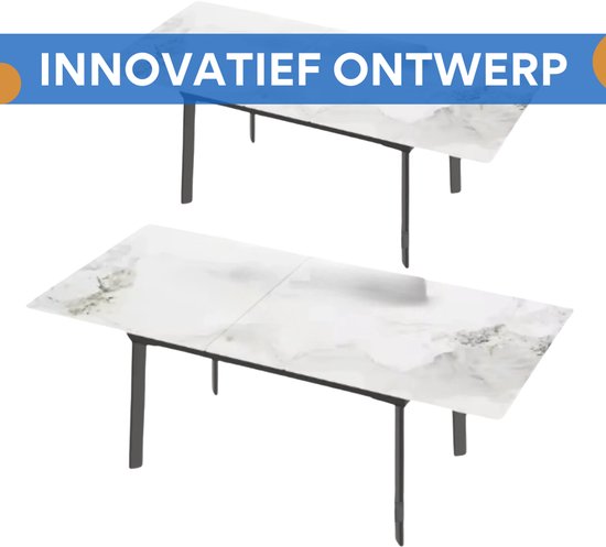 8-10 Personen Gesinterde Stenen Eettafel - 180 cm Uitschuifbare Kerst ...