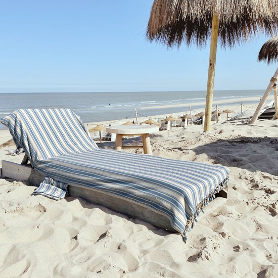 hiPPs Loungie KARAKIZ AIRBLUE, luxe hamamdoek voor ligbed | met OMSLAG ...