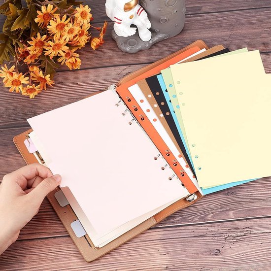 CRASPIRE 20 Sheets 6 Ring Binder Dividers with 5-Tab 4 Style Notebook ...