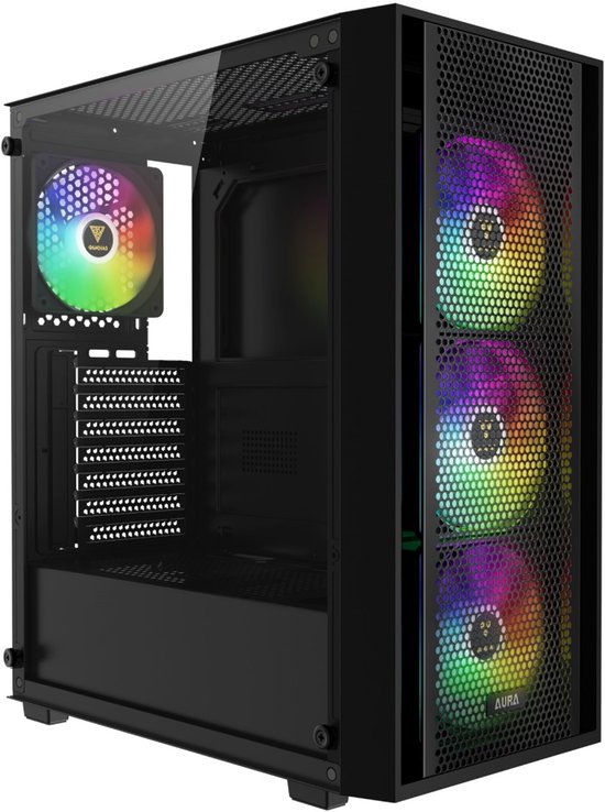 GAMDIAS Aura GC2 RGB Gaming Case - 550W voeding - 4x ARGB fans - GC2 | bol