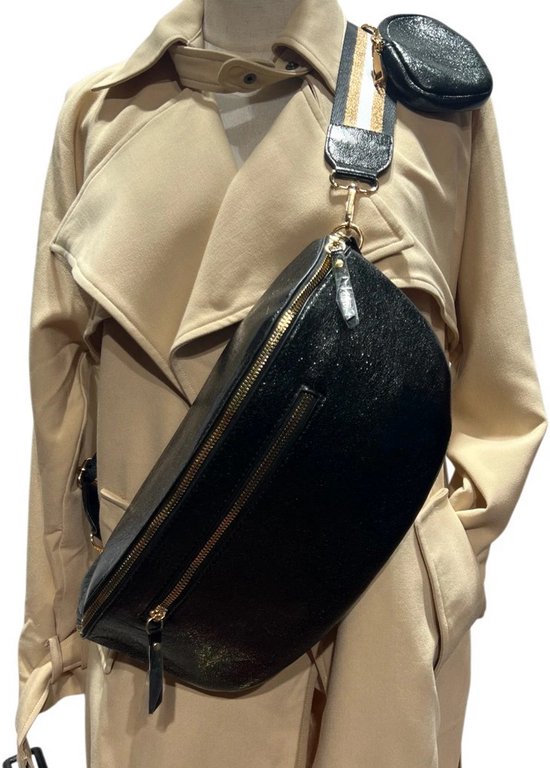 Erick Style | Bodybag groot | zwart glans | bol