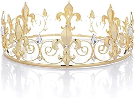 Allecto Plus - Koningskroon Metalen Tiara voor Mannen Cosplay Bruiloft ...