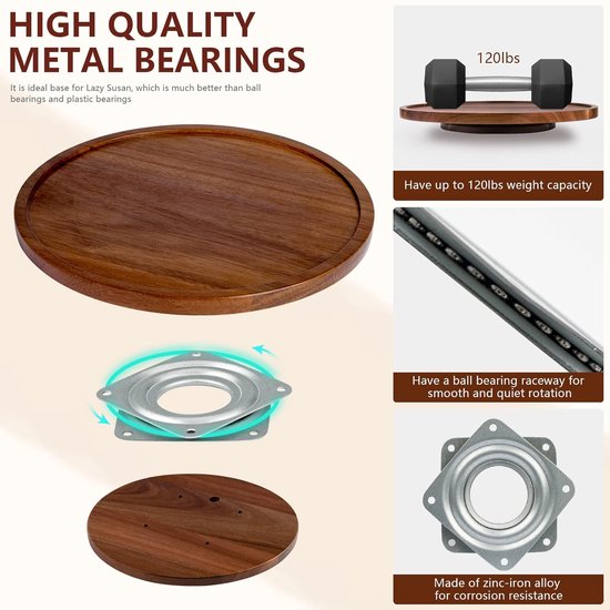 Lazy Susan Kast Organizer - Draaibaar Kruidenrek - 2 Stuks - Hout - 25 ...