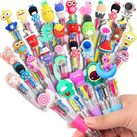 Allecto plus - 36 stuks leuke pennen voor kinderen - 4-in-1 Kawaii ...