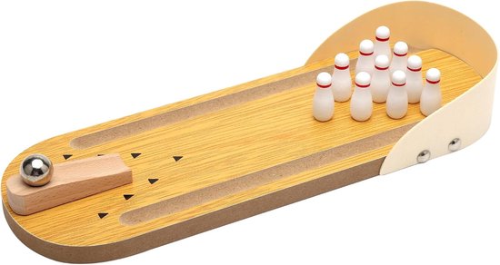 Mini Desktop Bowling - Houten Mini Bowling Game Set - Bowling Alley met ...