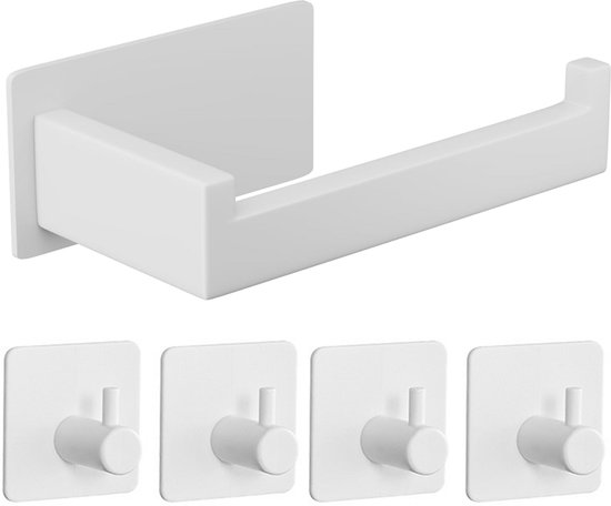 Toiletrolhouder - Met Vier Haken 4,5 X 4,5 Cm - Wc Rol Houder ...