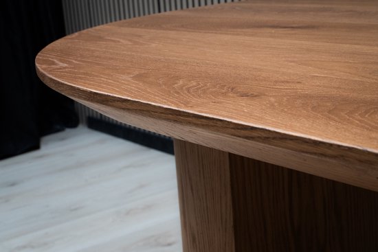 Tafel Plat Ovaal Eikenhout - Half Rond - Toscane 102 | bol