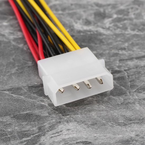 Allecto Plus - 4 stuks Molex Chassis Stroomkabel 4 Pin - Computer Harde ...