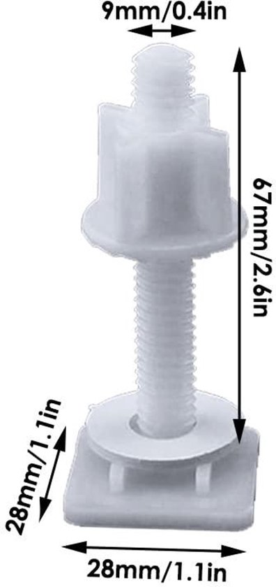 JGS Premium - Toilet Deksel Scharnier Bolt Reparatie Kit - 6 Delig ...