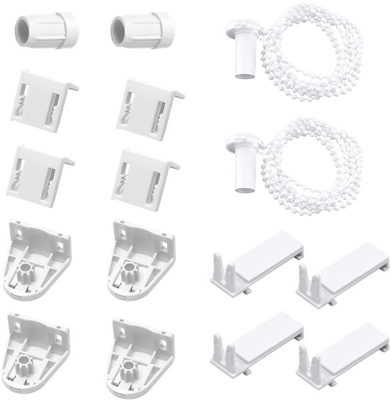 Rolgordijnhouder - zelfklevend en hangend - set van 2 - kunststof | bol