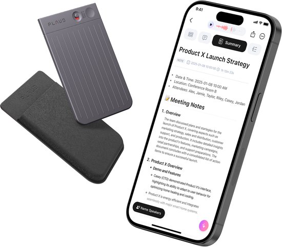 Plaud Note - LLM Empowered - AI Voice Recorder - 64 gb intern geheugen ...