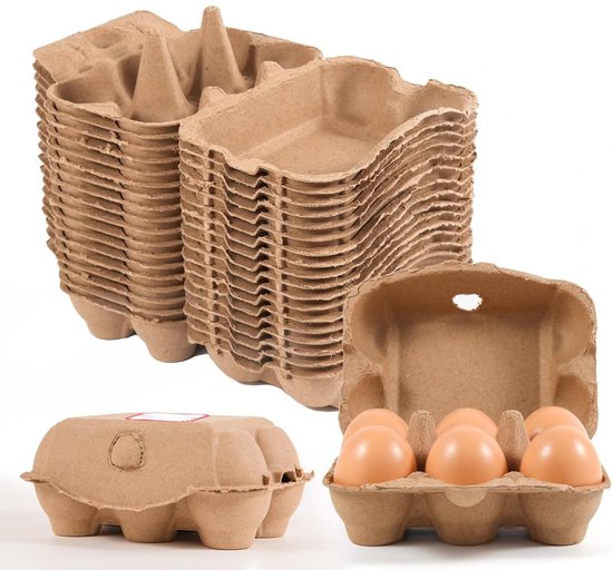 50pcs eierdozen - Zacht en duurzaam eierverpakking | bol