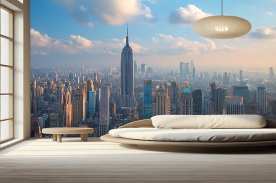 Naadloos behang Fotobehang - Skyline Dreams: Urban Majesty Unveiled ...