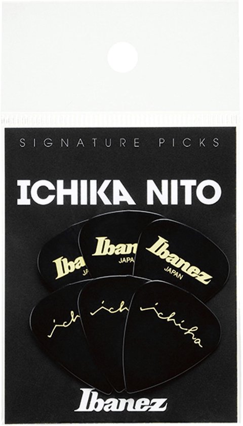 Ibanez Ichika Nito Signature Plektren 0,8mm Black - Plectrum set | bol