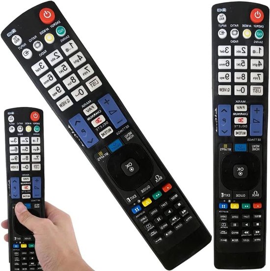 Vervangende afstandsbediening voor universele televisie - Smart TV Remote Control - Zwart | bol