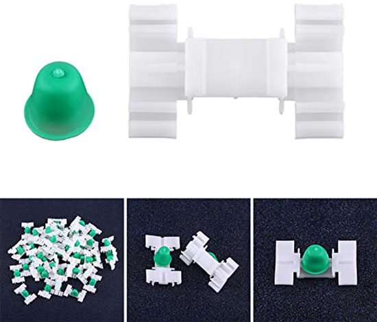 Car Fastener Clips, 50 Pcs White Plastic Car Door Moulding Trim Clips ...