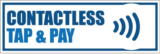 Contactless tap & pay sticker - rechthoekig - 45 x 15 cm | bol