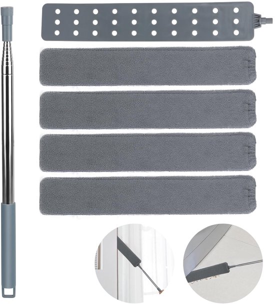 VFANDV Telescopische Stofdoek Wasbaar, Stofdoek Telescopische Steel met ...