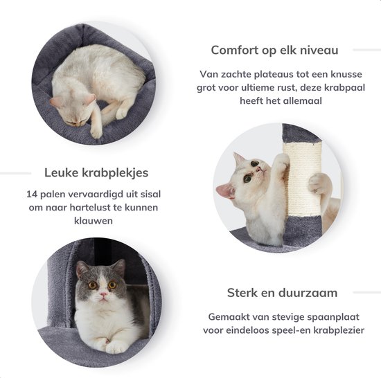 ACAZA Krabpaal - Krabpaal voor Grote Katten - Krabpaal voor Katten ...